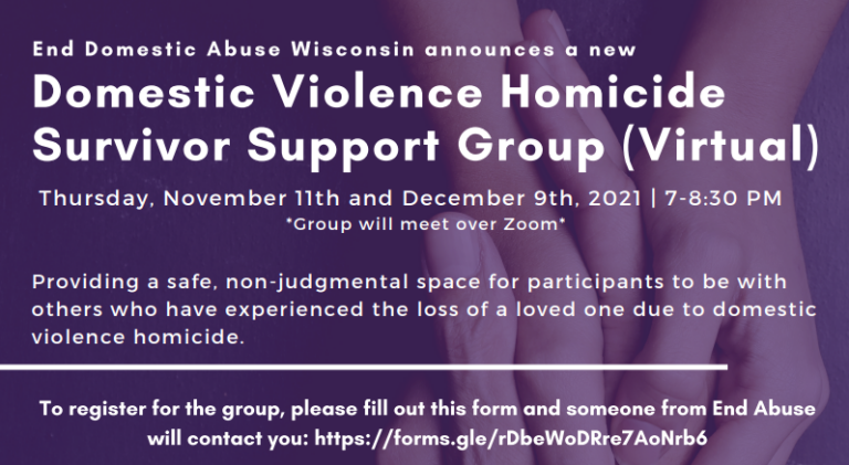 Domestic Violence Homicide Survivor Support Group - End Domestic Abuse ...