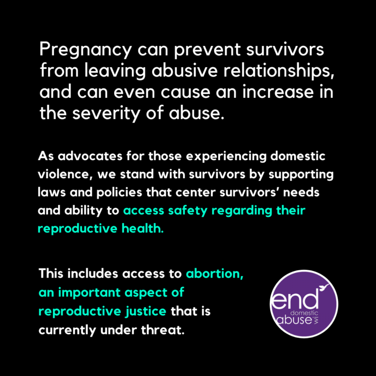 Reproductive Justice - End Domestic Abuse Wisconsin